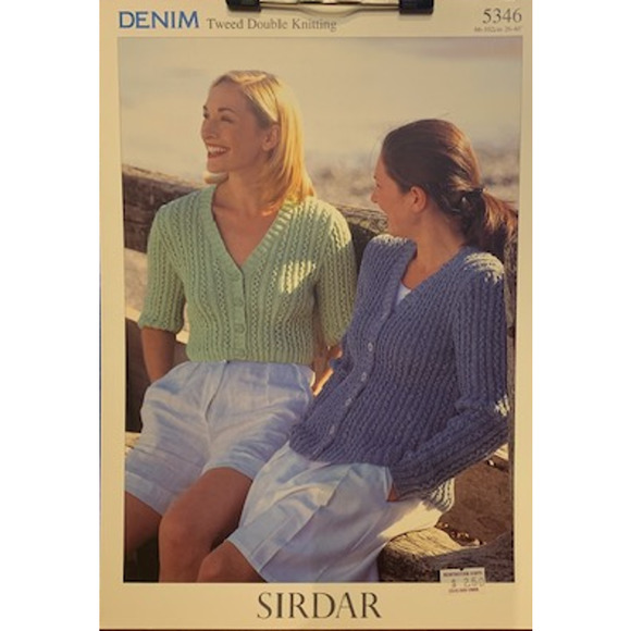 Sirdar | Art | New Sirdar 5346 Denim Tweed Ladies Cropped Cardigan ...